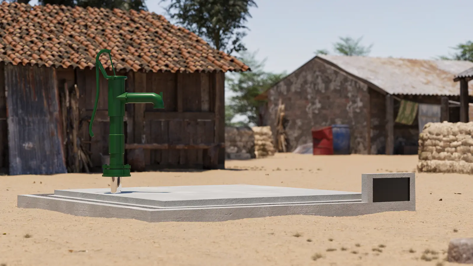 Small Surface Well with Cement Base - Al Sanabil Foundation